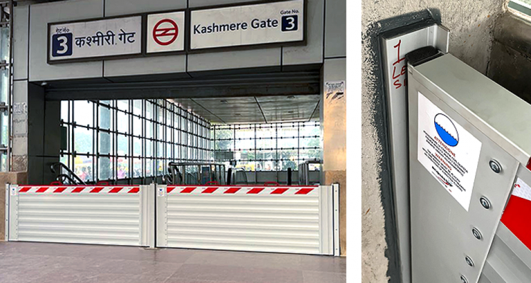 Acquastop installs flood protection measures on the Delhi metro. - Il ...